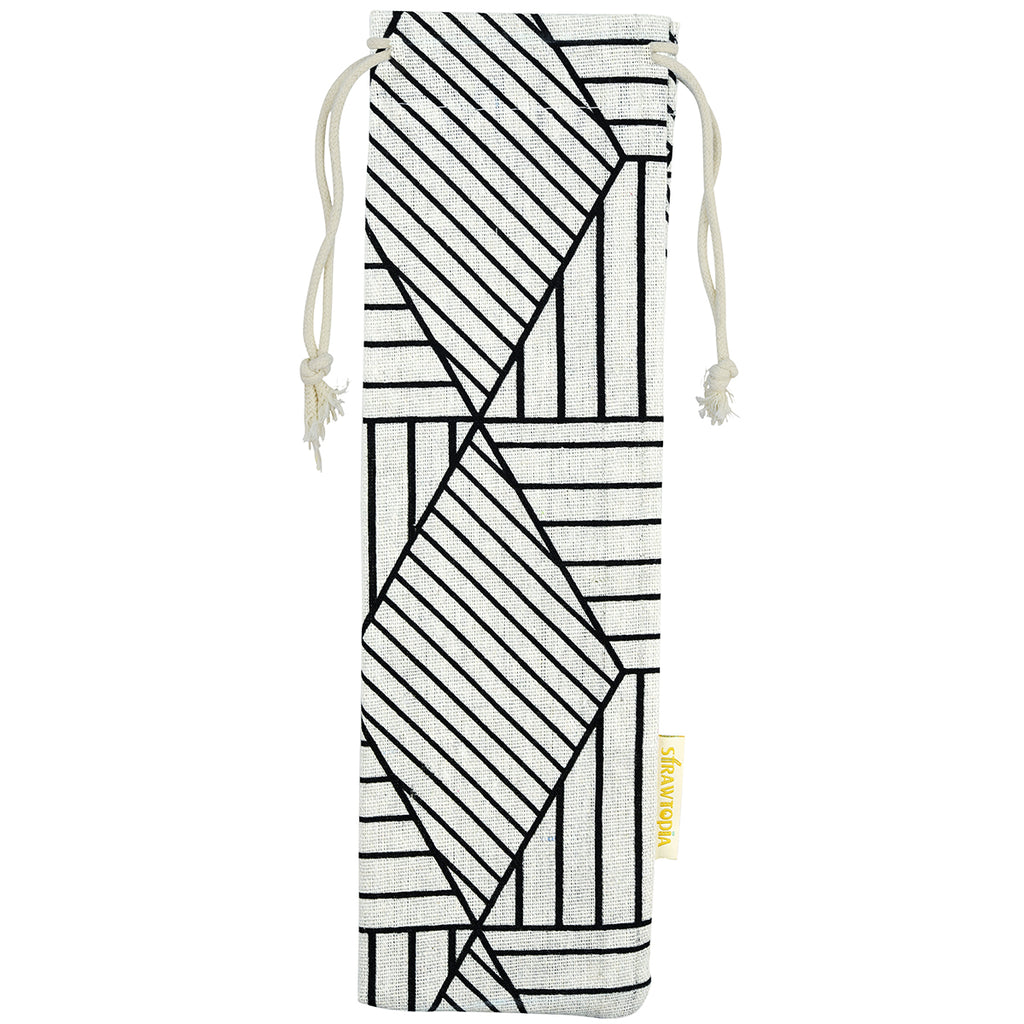 Handmade Drawstring Case Bag for Straws (Seamless Lines) — STRAWTOPIA