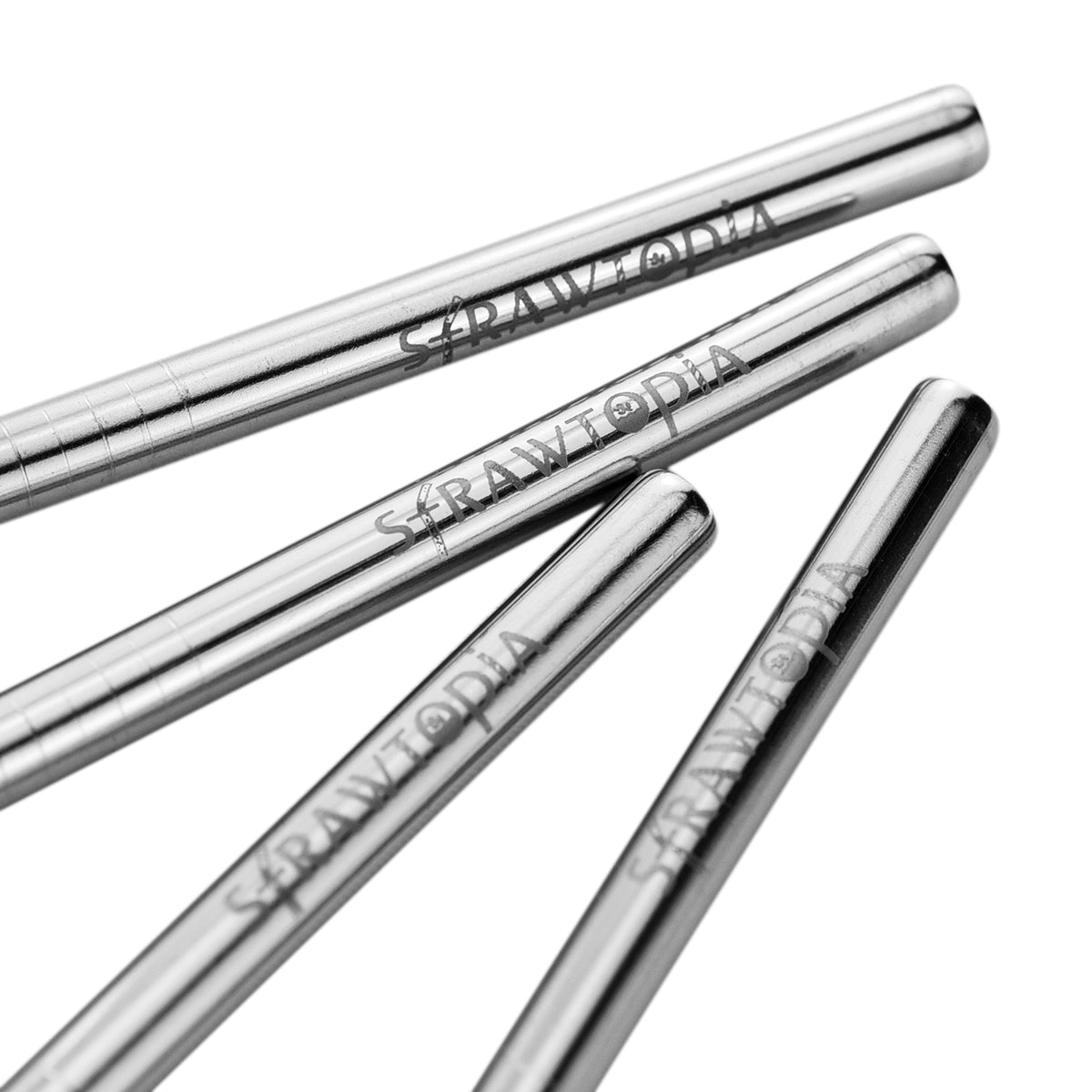 4 Straight Stainless Steel Metal Straws (10.4 inches) — STRAWTOPIA